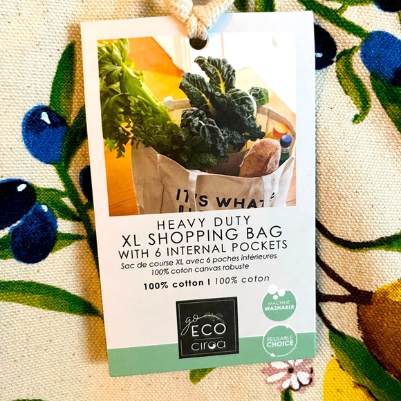 Go Eco Ciroa | Bags | Go Eco Ciroa Xl Shopping Canvas Bag | Poshmark